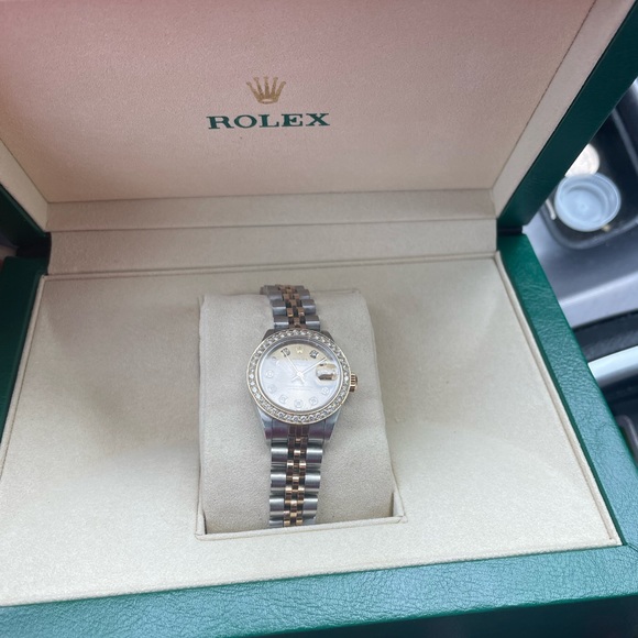 Rolex | Jewelry | Small Faced Rolex With Outer Diamond Face | Poshmark